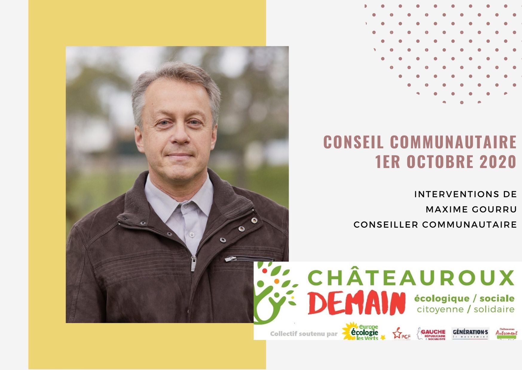 Les interventions de Maxime Gourru lors du conseil communautaire du 1er ... Les interventions de Maxime Gourru lors du conseil communautaire du 1er ...