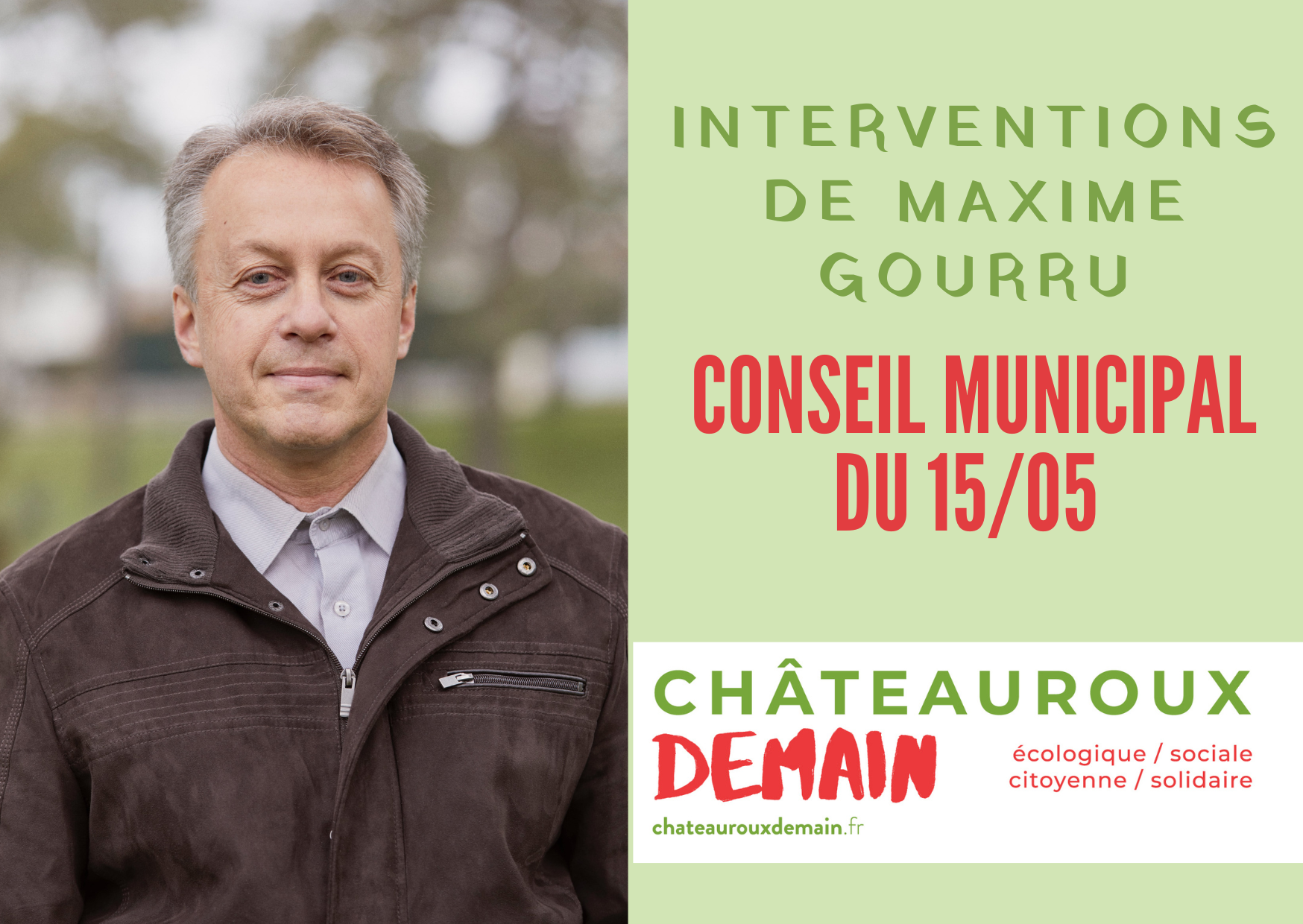 Interventions de Maxime Gourru au conseil municipal du 15 mai 2023 ... Interventions de Maxime Gourru au conseil municipal du 15 mai 2023 ...