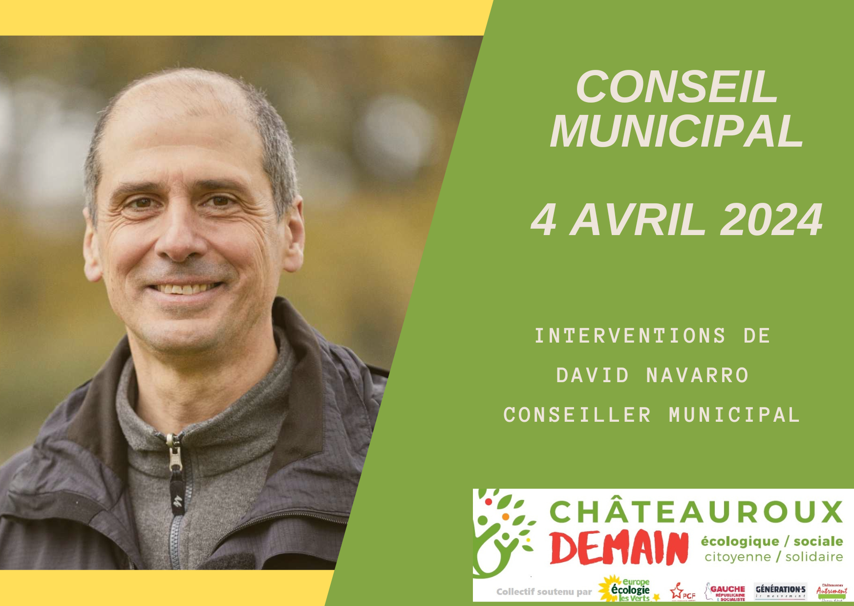 Interventions de David Navarro au conseil municipal du 4 avril 2024 ...