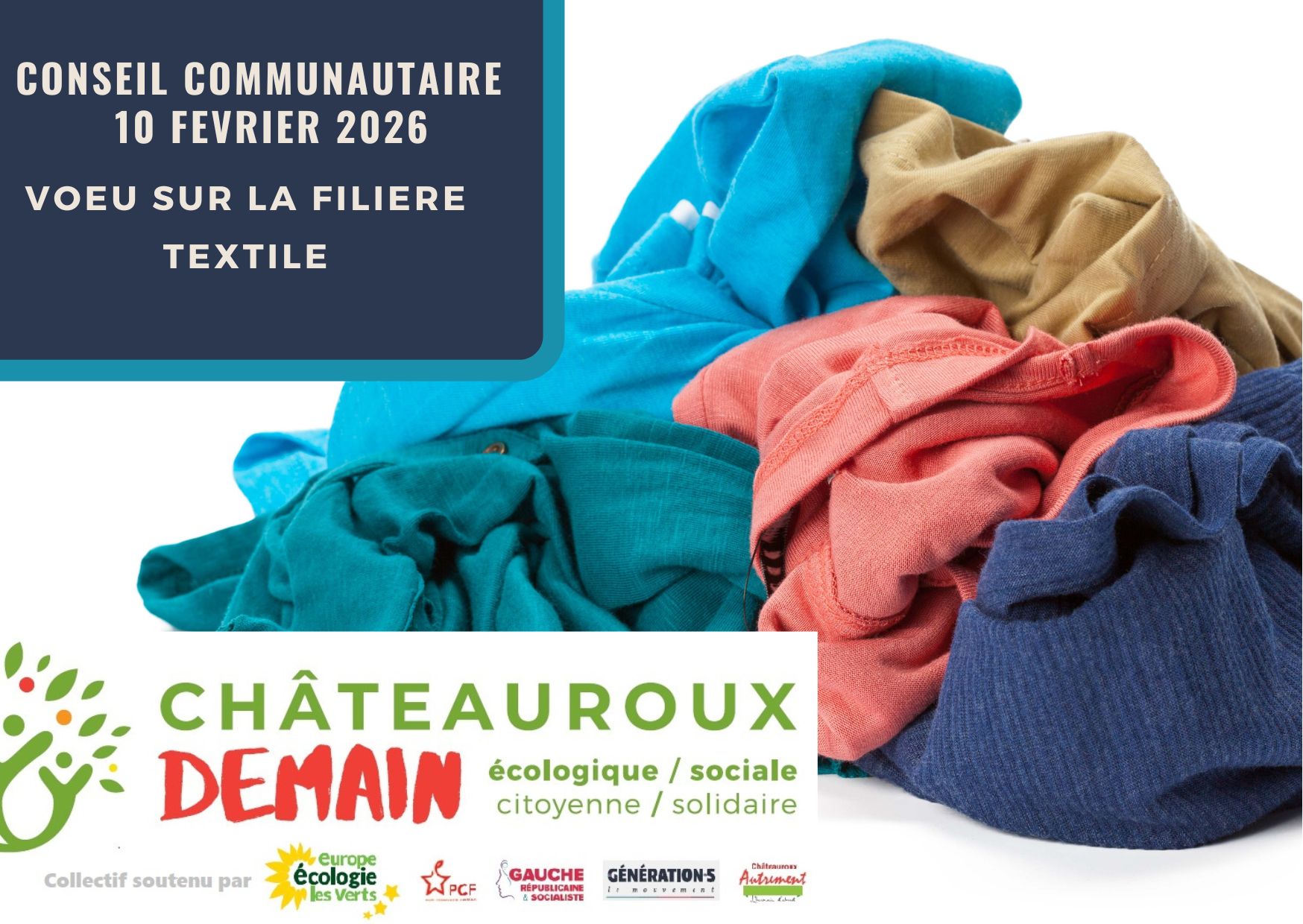 Voeu sur la filière de recyclage des déchets textiles - Chateauroux Demain